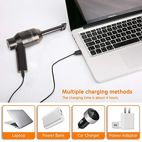 YKSINX Mini Handheld Vacuum Cordless, Keyboard Vacuum Cleaner, Rechargeable Computer Cleaner for Cleaning Small Areas