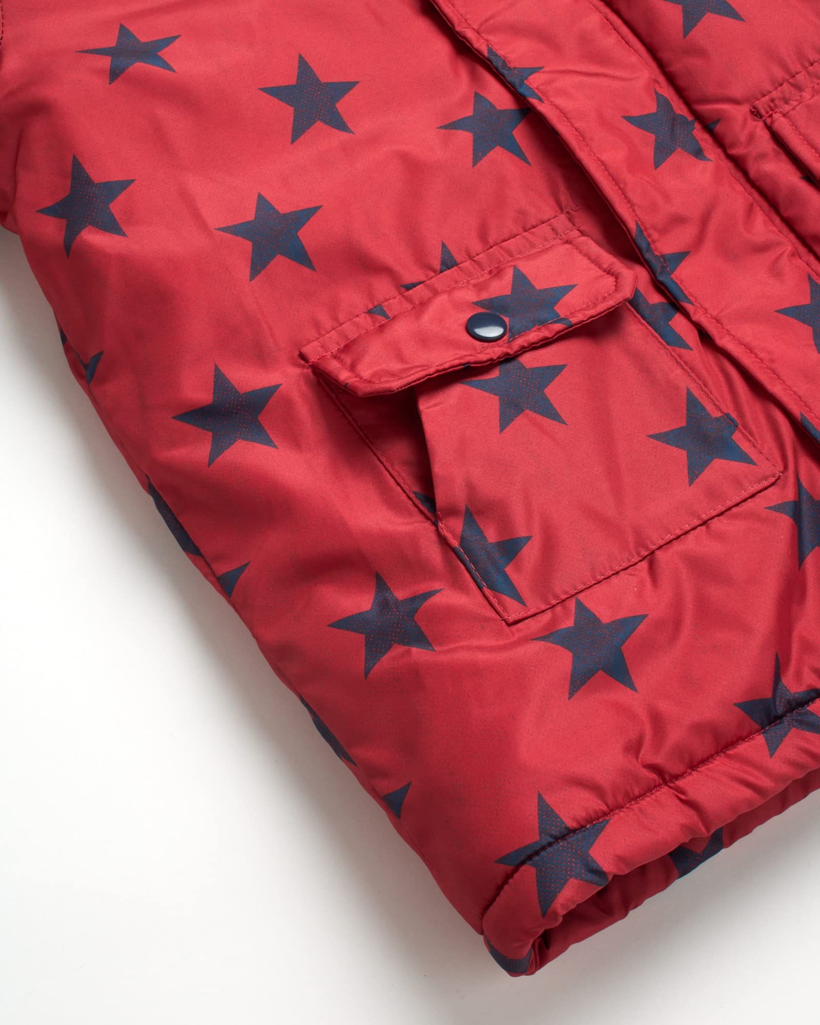Wippette Boys' Snowsuit - 2 Piece Heavyweight Insulated Ski Jacket and Snow Bib (12M-12), Size 24 Months, Red Stars