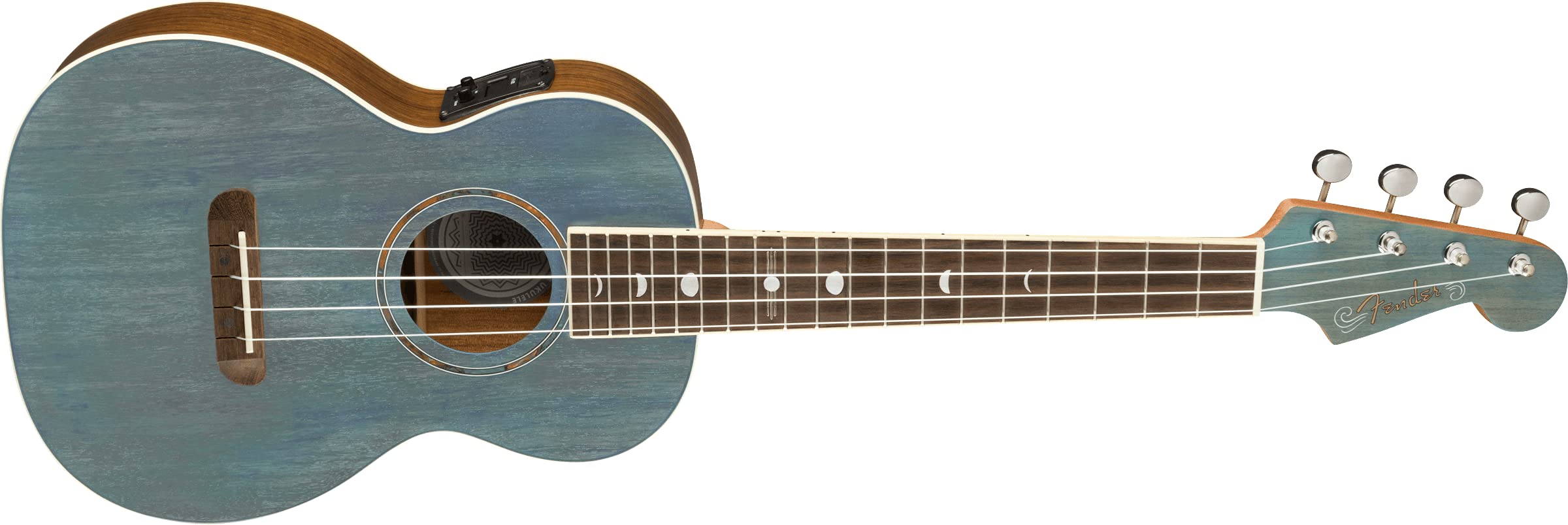 Fender Dhani Harrison Tenor Ukulele, Turquoise, with Gig Bag