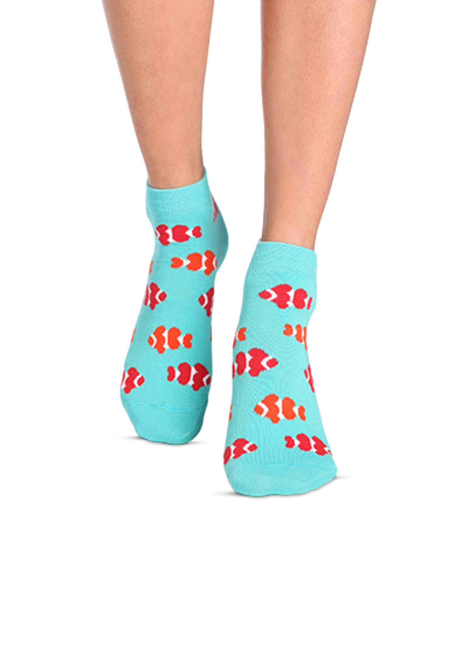 JNRB Men's Cotton Colored Bright Ankle Socks Ocean theme printed, L-XL (Hold the Crab)