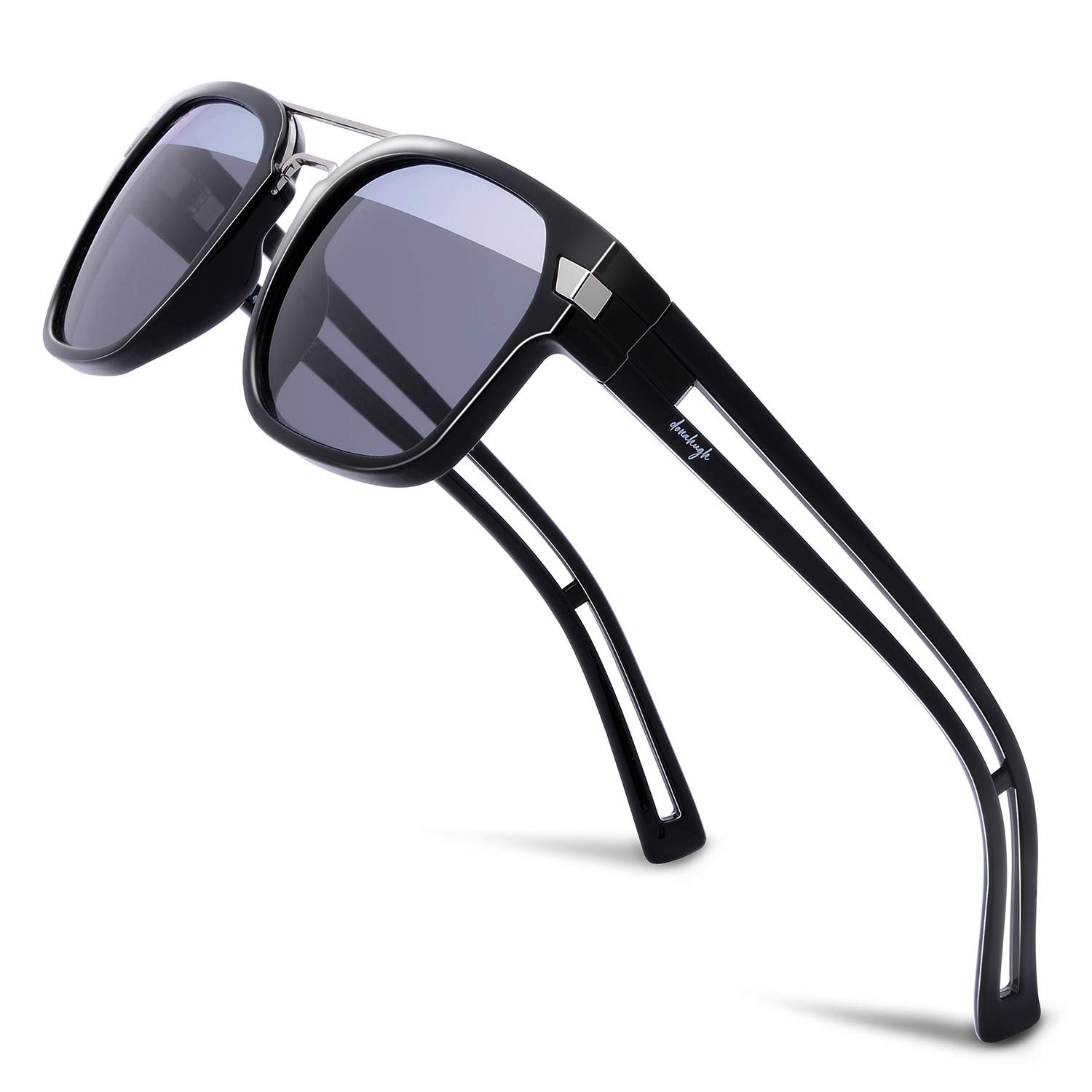 Donahugh Designer Sunglasses For Men Women Fashion Polarized Retro Sun Glasses (Tortoise)