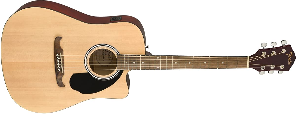 Fender FA-125CE Single-Cutaway Walnut Fingerboard 6-String Natural Acoustic Guitar (Right-Handed, Natural)