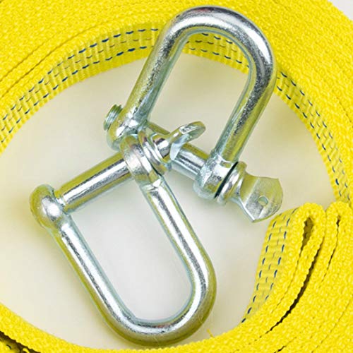 Feeziloe 13' Long 11000 Lb(4Maters 5Ton) High Strength Tow Rope Strap, with Two Safety D-Ring Hooks, Winch Rope for Recovery Tow