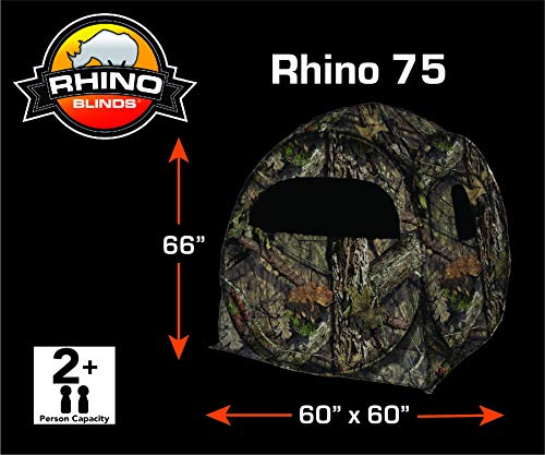Rhino blinds R75-MOC 2 Person Hunting Ground Blind, Mossy Oak Breakup Country