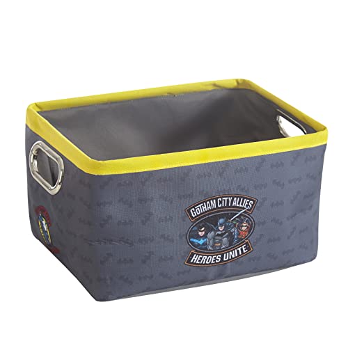 Idea Nuova Batman 3 Piece Nestable Rectangular Storage Bins with Grommet Handles for Organizing Toys, Games, Clothes in Nursery, Playroom, Bedroom, Bathroom