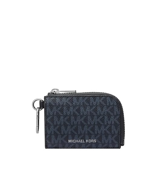Michael Kors Logo Wallet and Keychain Gift Set (Admiral Blue)