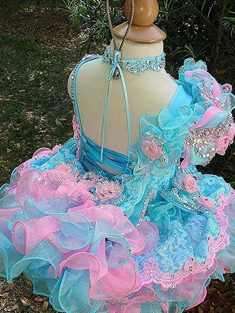 M_RAC Infant Girls' Flowers Mini Gowns Tutu Pageant Cupcake Dresses 6M