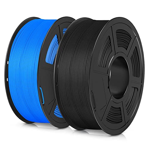 SUNLU 3D Printer Filament PLA Matte 1.75mm, Neatly Wound Filament, Smooth Matte Finish, 1kg Spool (2.2lbs), 330 Meters, Matte Black& Blue