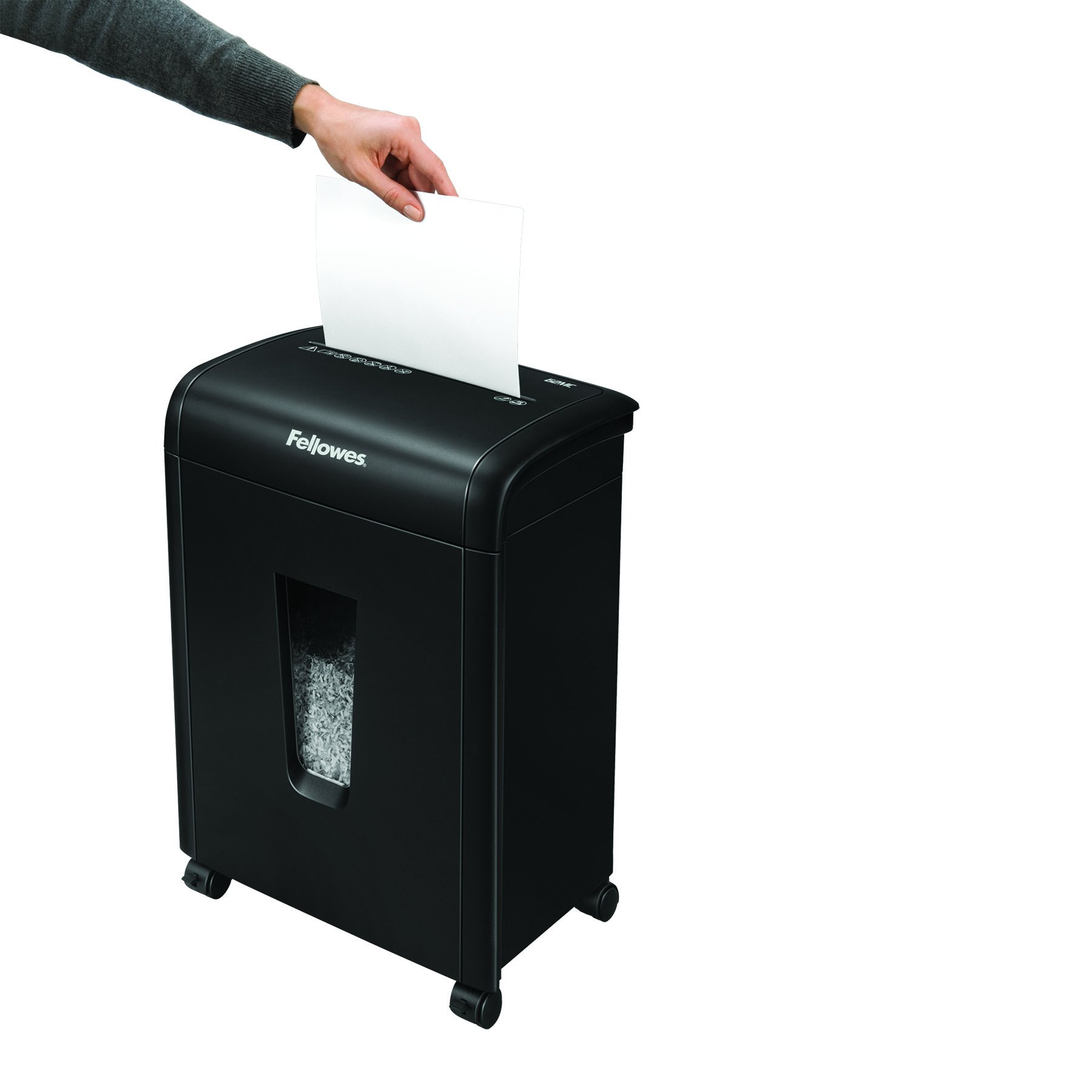 Fellowes 62MC 10-Sheet Micro-Cut Home and Office Paper Shredder with Safety Lock & Shredcare Paper Shredder Lubricant Sheets SCLS12 (Pack of 12) 8.5" x 6"