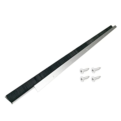 Retsun 1 Set 0.98 Inches Net Width Door Brush Sweeps Seal Garage Roll Up Door Brush Durable Easy Mounting for Exterior Doors