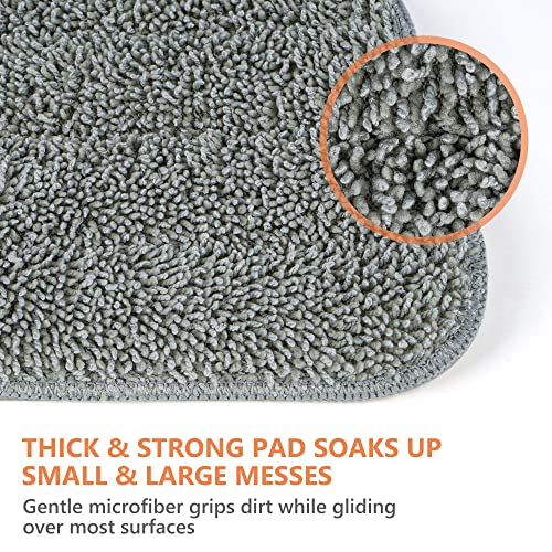 Microfiber Spray Mop Pads, Compatible with Swiffer PowerMop (5 Pack), Reusable Washable Floor Mop Pads Replacement 15.7 x 5.1 inch Dry Wet Mop Pads Refills for Home Kitchen Commercial Floor Cleaning