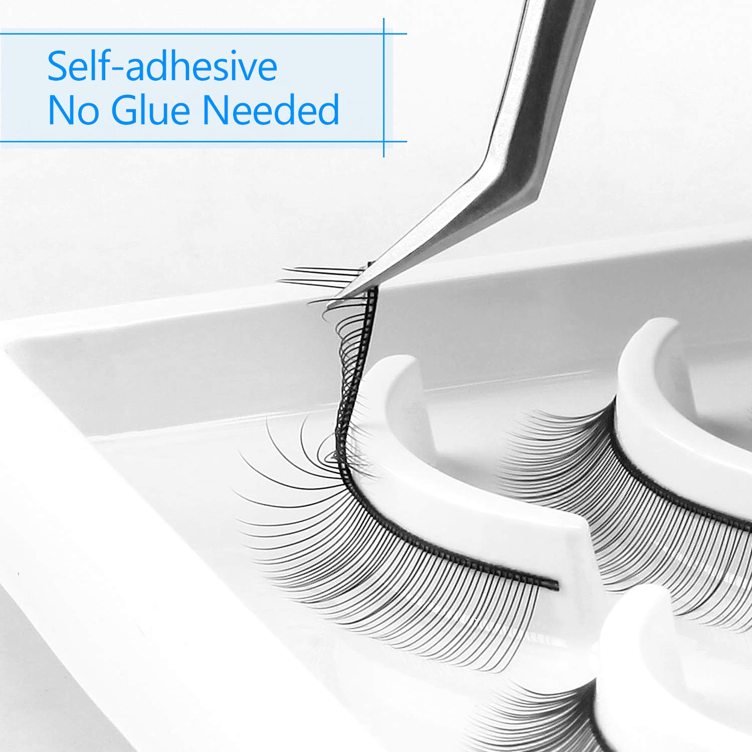Fenshine 20 Paris Practice Eyelashes for Lash Extensions Supplies,Training Lashes Self-Adhesive Practice Lashes for Training Eyelash Extension Makeup Beginnersā¦