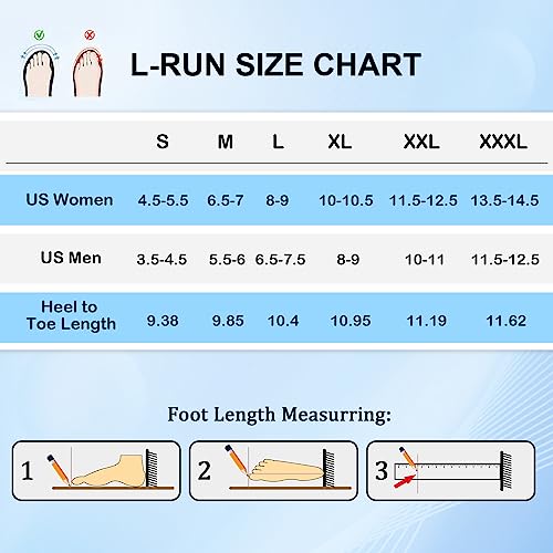L-RUN Womens Mens Minimalist Barefoot Shoes Comfortable Casual Shoes Wide Toe Box Zero Drop Shoes Black L(W:8-9,M:6.5-7.5