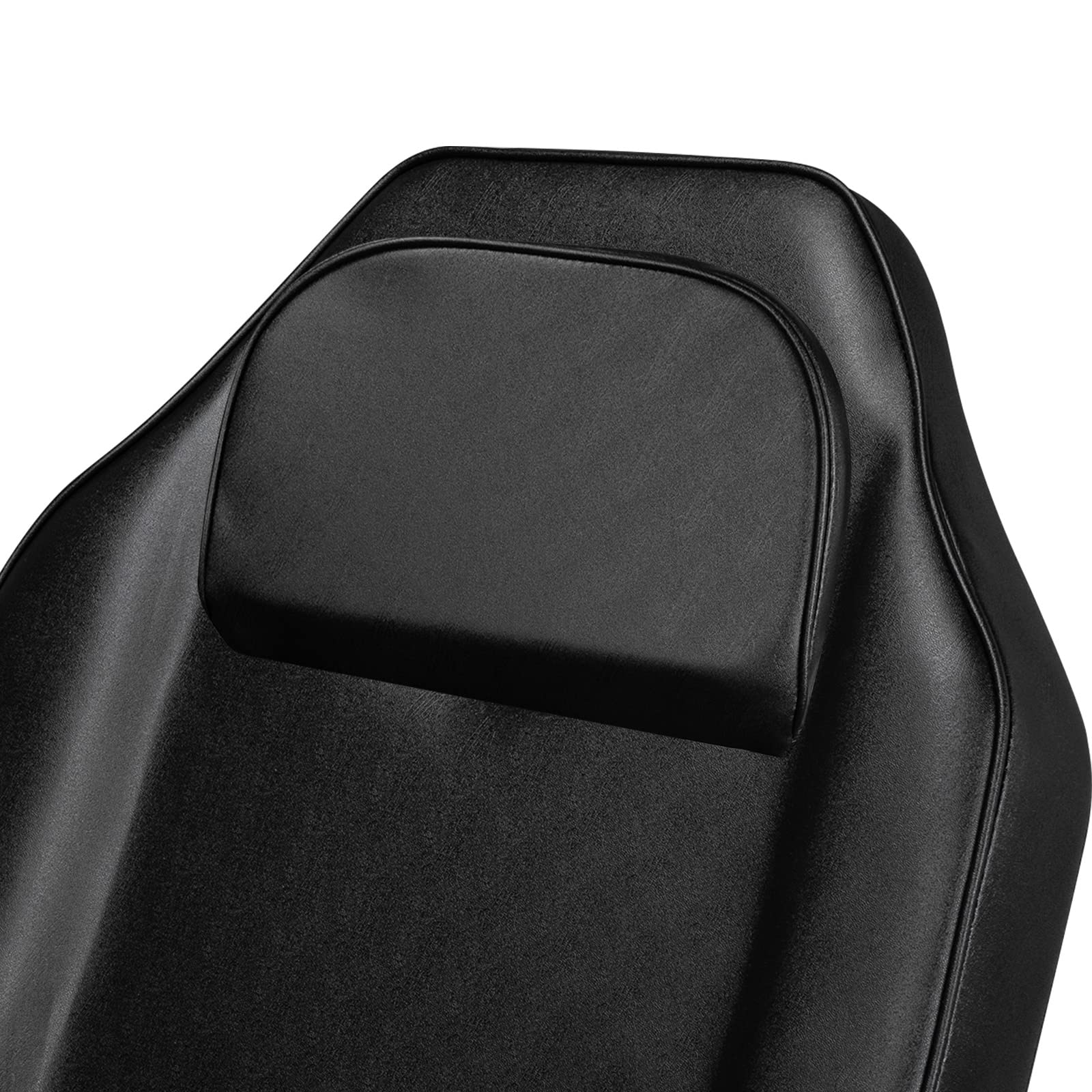 MENGK 72in 3-Section Spa Beauty Salon Tattoo Massage Bed with Motorized Reclinable Height Power Lift & Stool Black