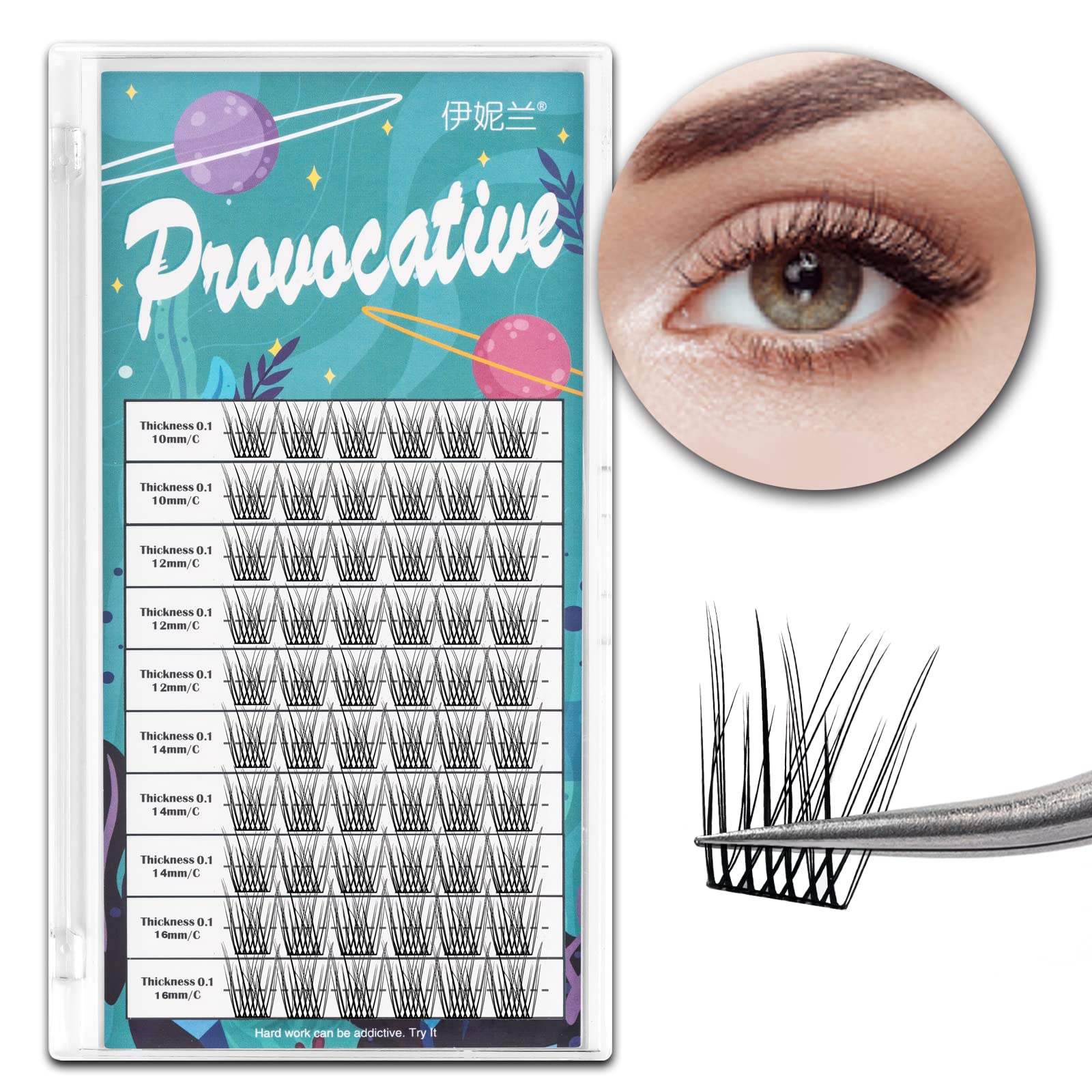 FinyDreamy 8mm Lash Clusters, Individual Lashes Extension 8mm Clusters Lashes C Curl DIY Eyelash Cluster Natural Look Lashes Super Soft and Lightweight Wide Thin Band Eyelashes(8mm-Natural)