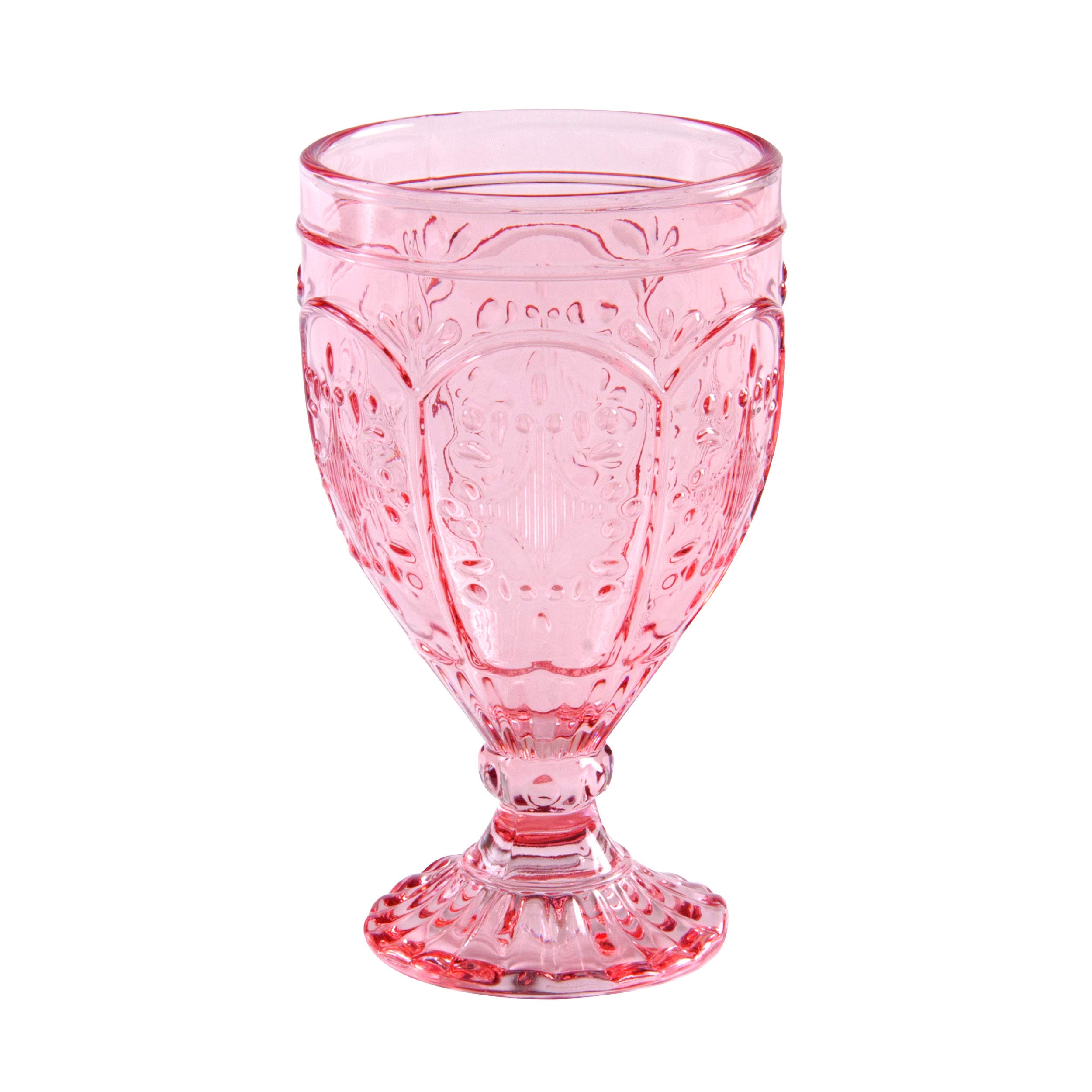 Fitz and Floyd Trestle Goblet, 4 Count (Pack of 1), Blush