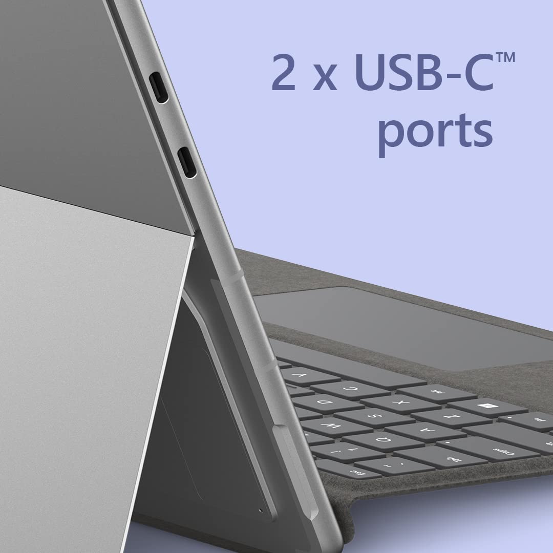 Microsoft Surface Pro 9 (2022), 13" 2-in-1 Tablet & Laptop, 5G Connectivity, Thin & Lightweight, Faster Processor for Multi-Tasking, 256GB Storage with Windows 11, Platinum