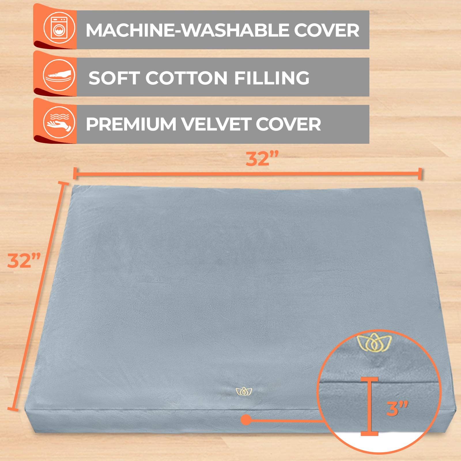 Florensi Yoga & Meditation Bundle | Ocean Abyss Zabuton Meditation Mat & Yoga Wheel 3 Pack