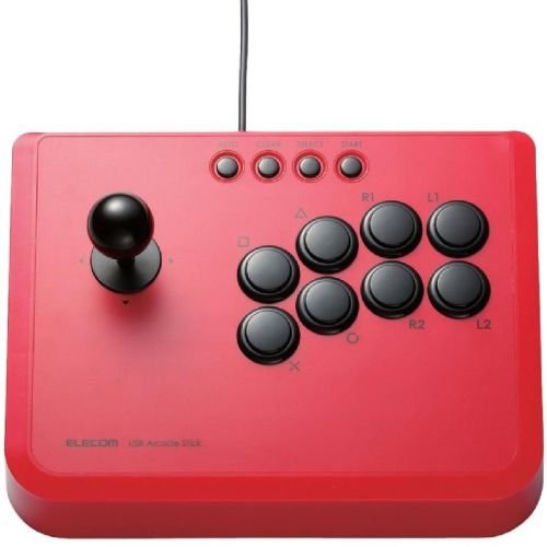 ELECOM PS3 USBアーケードスティック 10ボタン 連射機能搭載 レッド JC-GMAS01RD