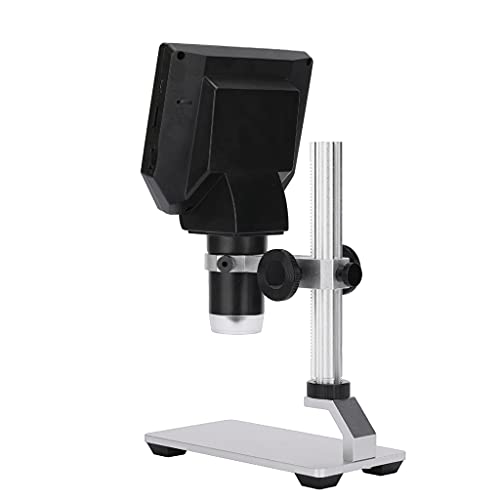 LXXSH Professional Digital Electron Microscope 4.3 Inch Large Base LCD Display 8MP 1-1000X Continuous Amplification Magnifier (Color : Silver, Size : Metal)