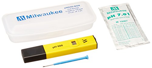 Milwaukee Instruments PH600BOX pH600 Economic Pocket Sized pH Temperature Meter with Protective Case and 7.01 Ca