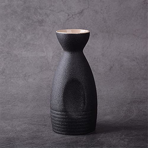 FZZDP Japanese Wine Set Antique Household Wine Set Ceramic Yellow Wine Warm Wine Set Black Pottery Wine Set (Color : E)