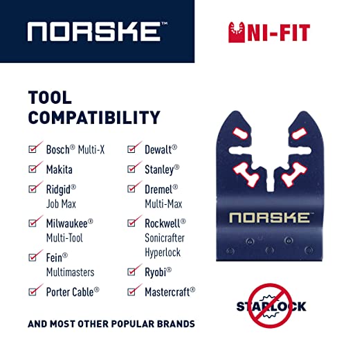 Norske Tools NOTP285 Drywall Cutting Blade (3/Pack), Oscillating Tool Accessories | Oscillating Saw Blades,Black
