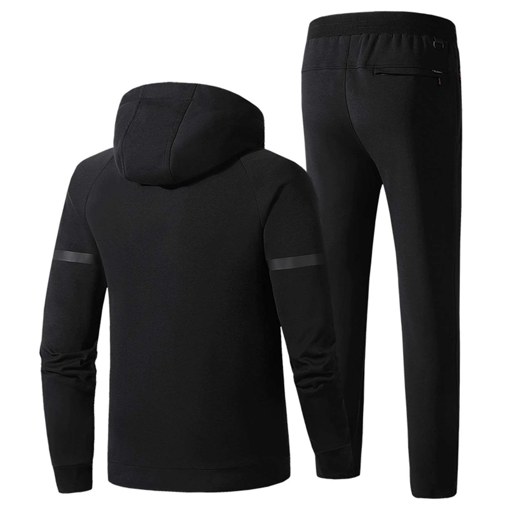DOSLAVIDA Men's Hooded Sweatsuits Casual Jogging Suits Athletic 2 Piece Outfit Hoodies Tracksuit Unisex Track Suit Set