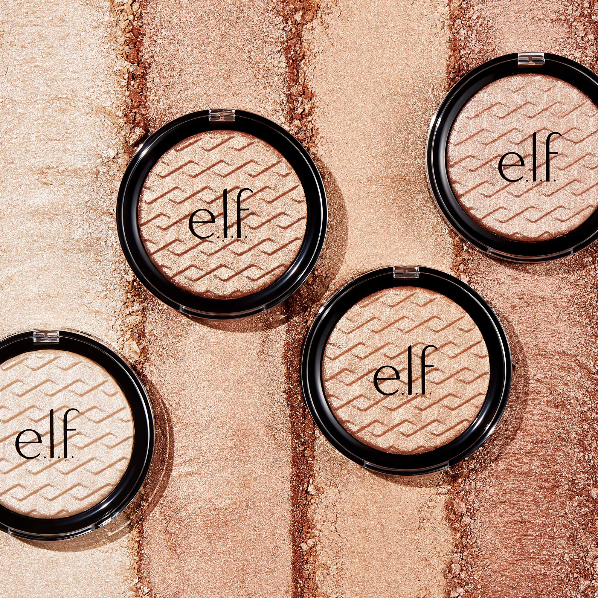 e.l.f. Metallic Flare Highlighter, Versatile, Jelly-like Formula, Multi-Dimensional, Buttery Soft, Creates a High-Luster, High Shimmer Glow, Applies Wet or Creamy, 24K Gold, 0.18 Ounce