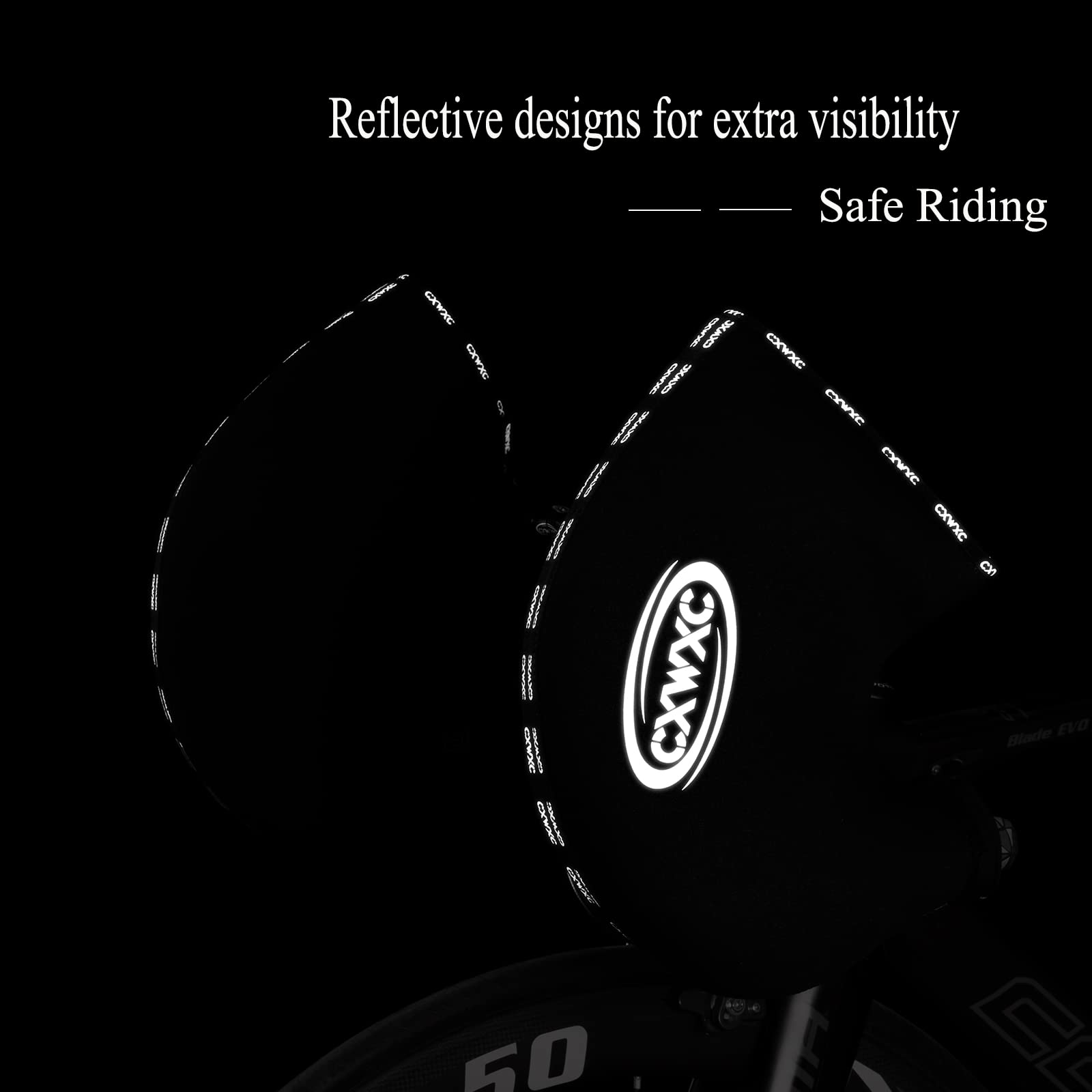 Heated Handlebar Mittens- 3 Heating Temperature Adjustable Windproof & Waterproof Fat Bike Bar Covers - Commuter Mountain Road Bicycle Bar Warmer Covers for Winter Cycling (Road Style)