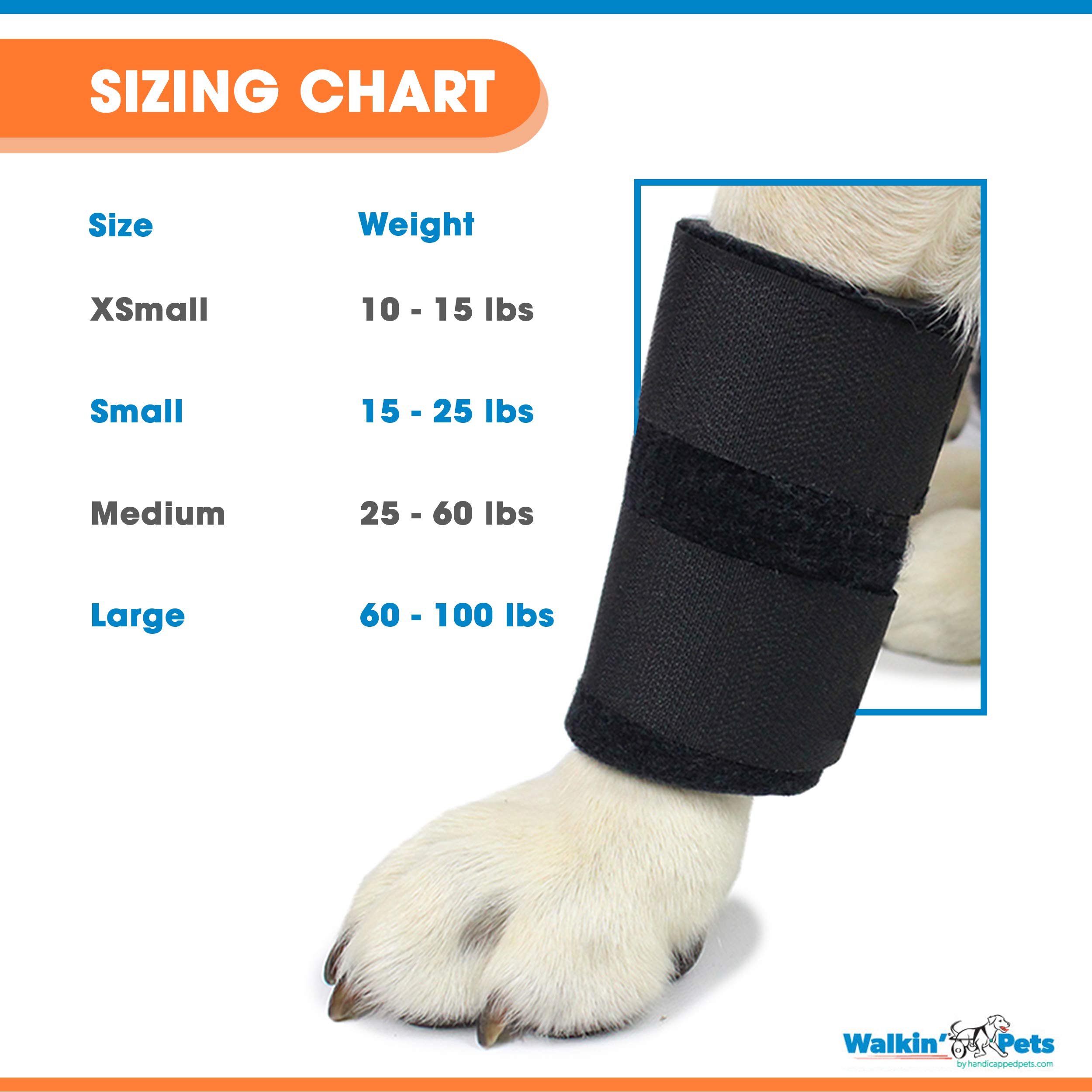 Walkin' Wrist Hugger Dog Brace for Front Legs | Carpal Wrist Joint Support for Dogs | Helps Canine Arthritis