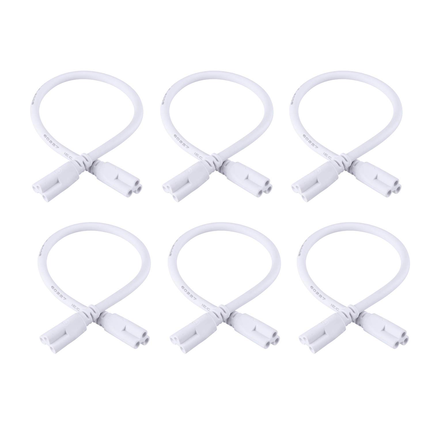 JOMITOP 6 Pack T8 8 Ft LED Shop Light Fixture 120W 5000K V Shaped 96" Four Row 14400 Lumens(Replace 300W Fluorescent) Clear Cover Daylight White