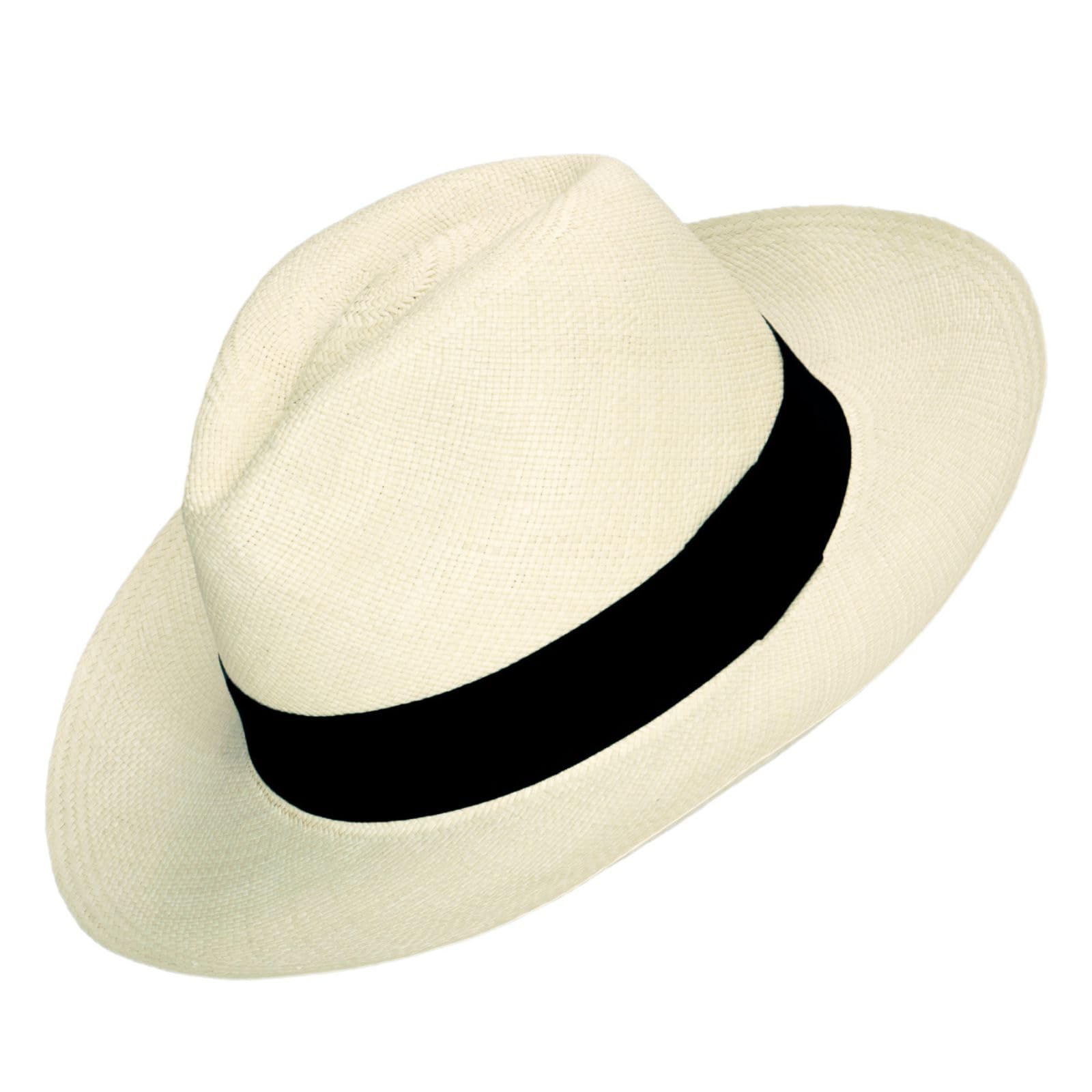Gamboa Sun Protection UV UPF50+ Panama Hat for Men Original and Handmade Straw Fedora Hat Sombrero de Hombre para Sol Natural