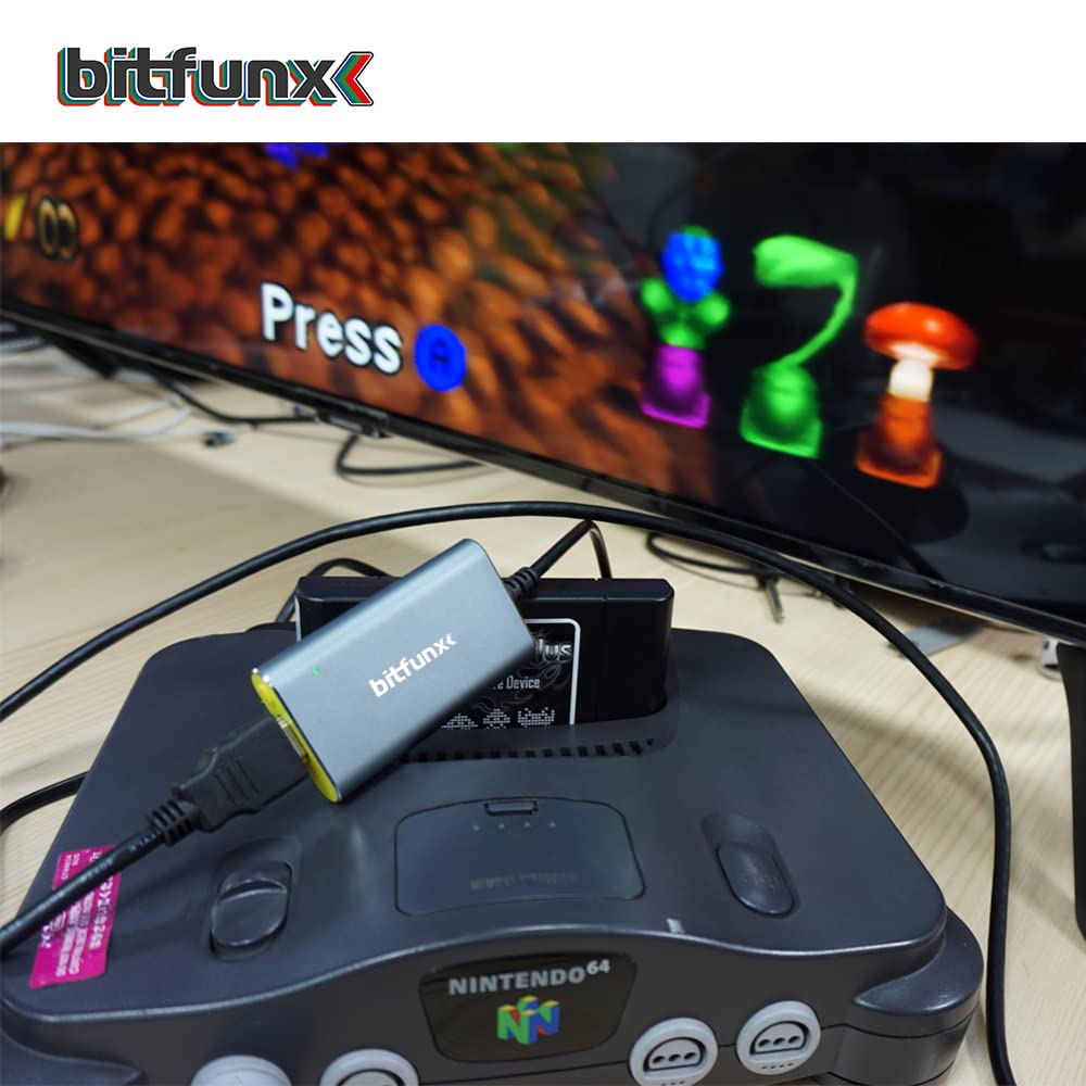 Kacenray HDMI Adapter for N64 / SNES/SFC/NGC, Support 2X Line Doubler and S-Video/Composite to HDMI, Video Game HDMI Converter for Nintendo 64, Super Nintendo, Super Famicom and Gamecube