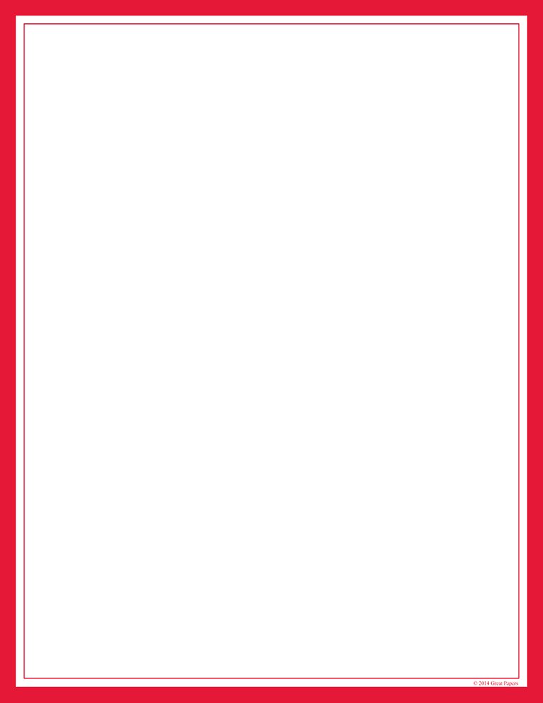 Great Papers! Red Border Letterhead, 8.5"x11", 80 Count (2014018)
