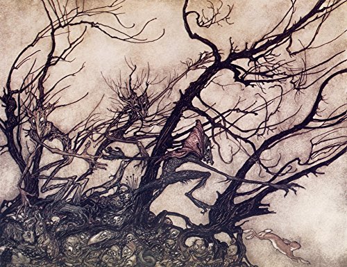 Rip Van Winkle 1905 Abode of spirits Poster Print by A Rackham (18 x 24)