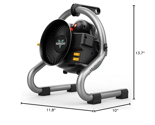 Vornado Velocity HD Garage Space Heater with Fan, Tilt Head, Advanced Safety Features,Black, Whole Room