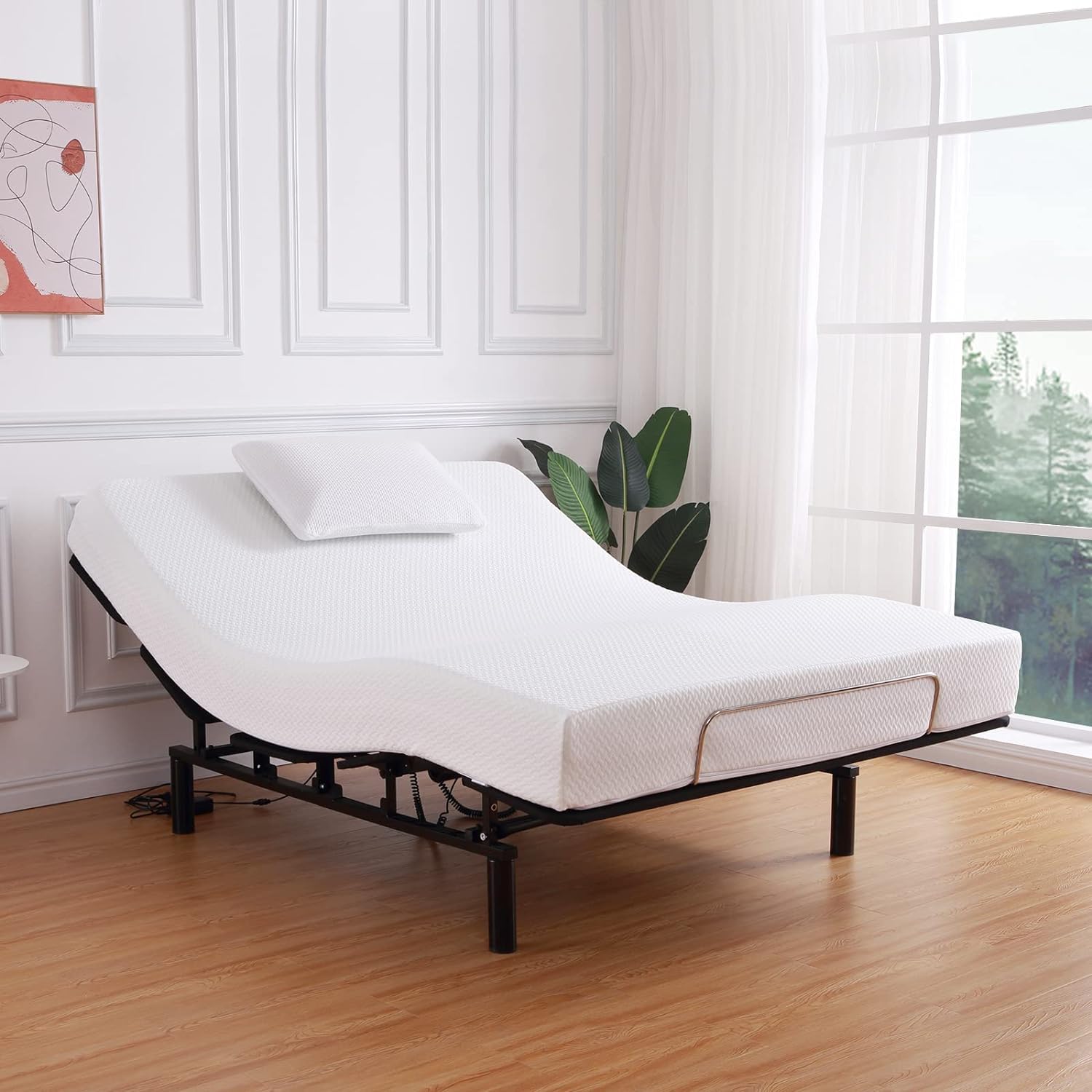 Towallmark Full Mattress, 8 Inch Mattress King, Dual Layers Memory Foam Mattress, Convoluted Foam Mattress for Adjustable Bed Frame,CertiPUR-US Certified, Medium Feel
