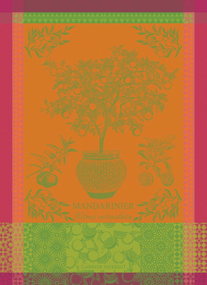 Garnier Thiebaut Ananas en Pot Jaune Soleil Kitchen Towel, 22"x30"
