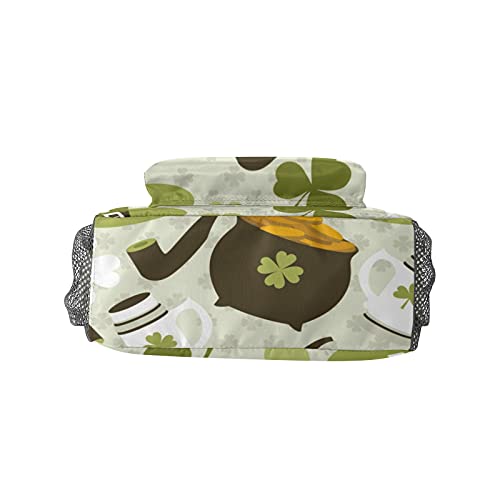 St. Patrick's Day Kids Backpack, Student School Bags for Boys & Girls, Bookbags with Adjustable Strapfor Travel