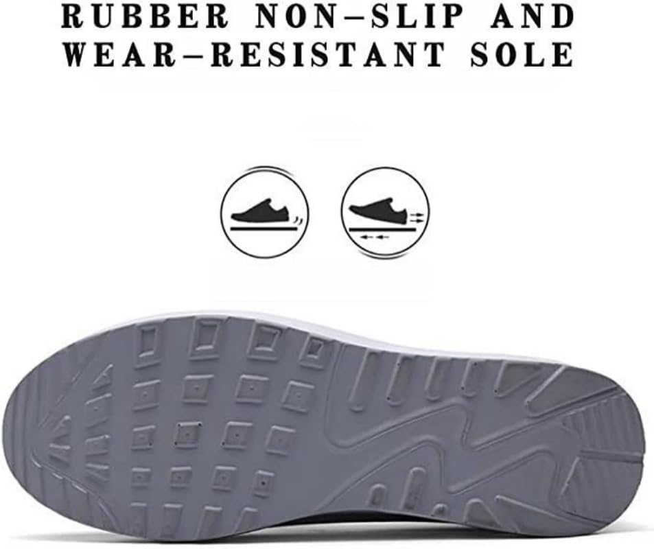 Fitsshoes Women Orthopedic Sneakers,Slip-On Light Air Cushion Orthopedic Sneaker Platform Diabetic Walking Shoes (Black,41)