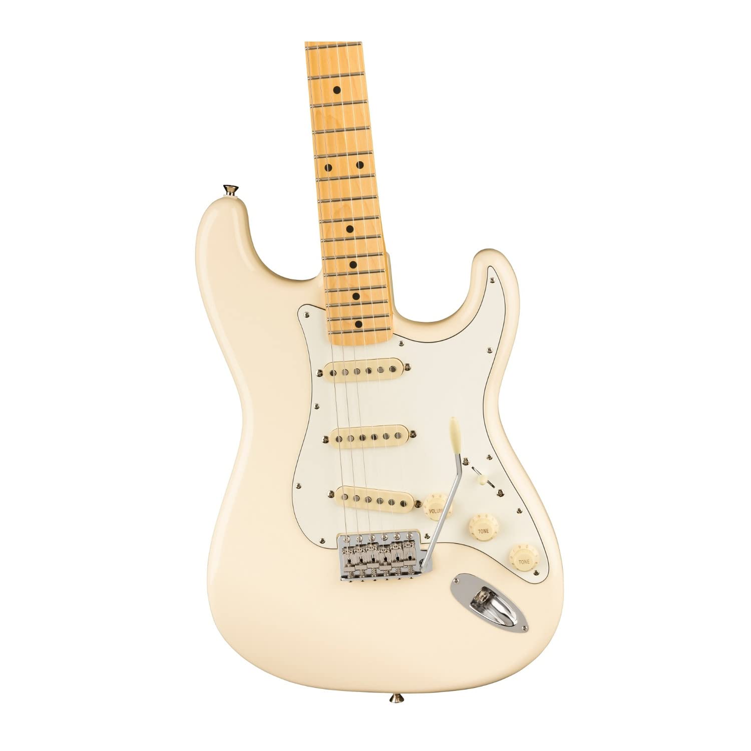 Fender JV Modified 60s Stratocaster Electric Guitar, with 2-Year Warranty, Olympic White, Maple Fingerboard