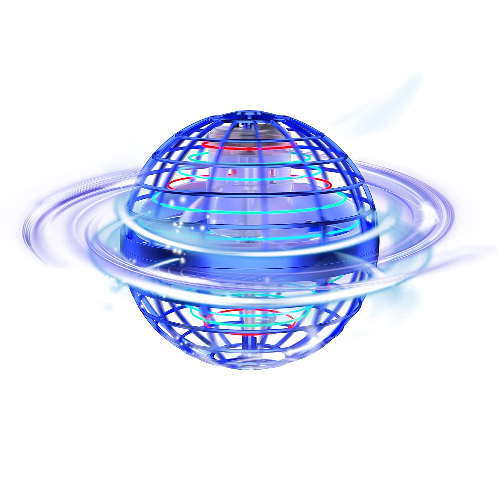 Flying Ball Toys, Flying Orb Ball Spinner Drones Ball with Magic Led Lights Floating Fly Space Ball 360 Rotating Helicopter for Boys Girls GUZIAVA