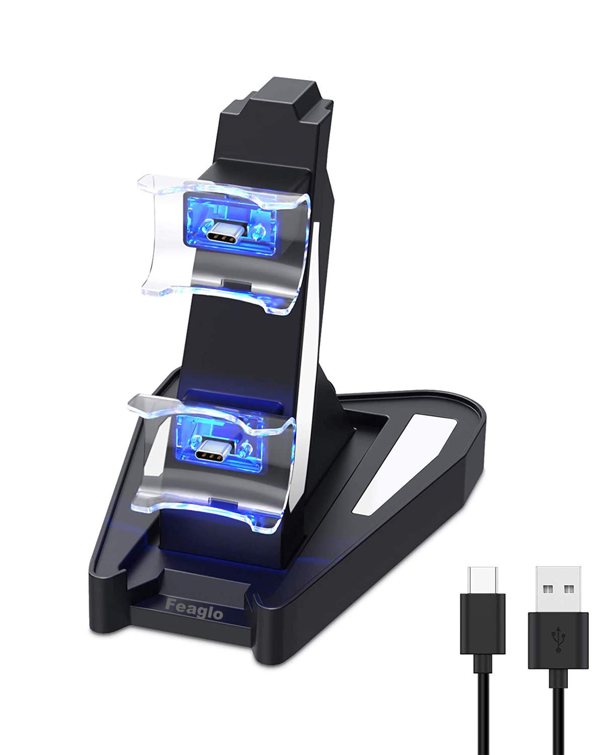 Feaglo PS5 Controller Charger, Charging Dock Station for Playstation 5 Dualsense Controller, Gamepad Charger Dock with LED Indicator