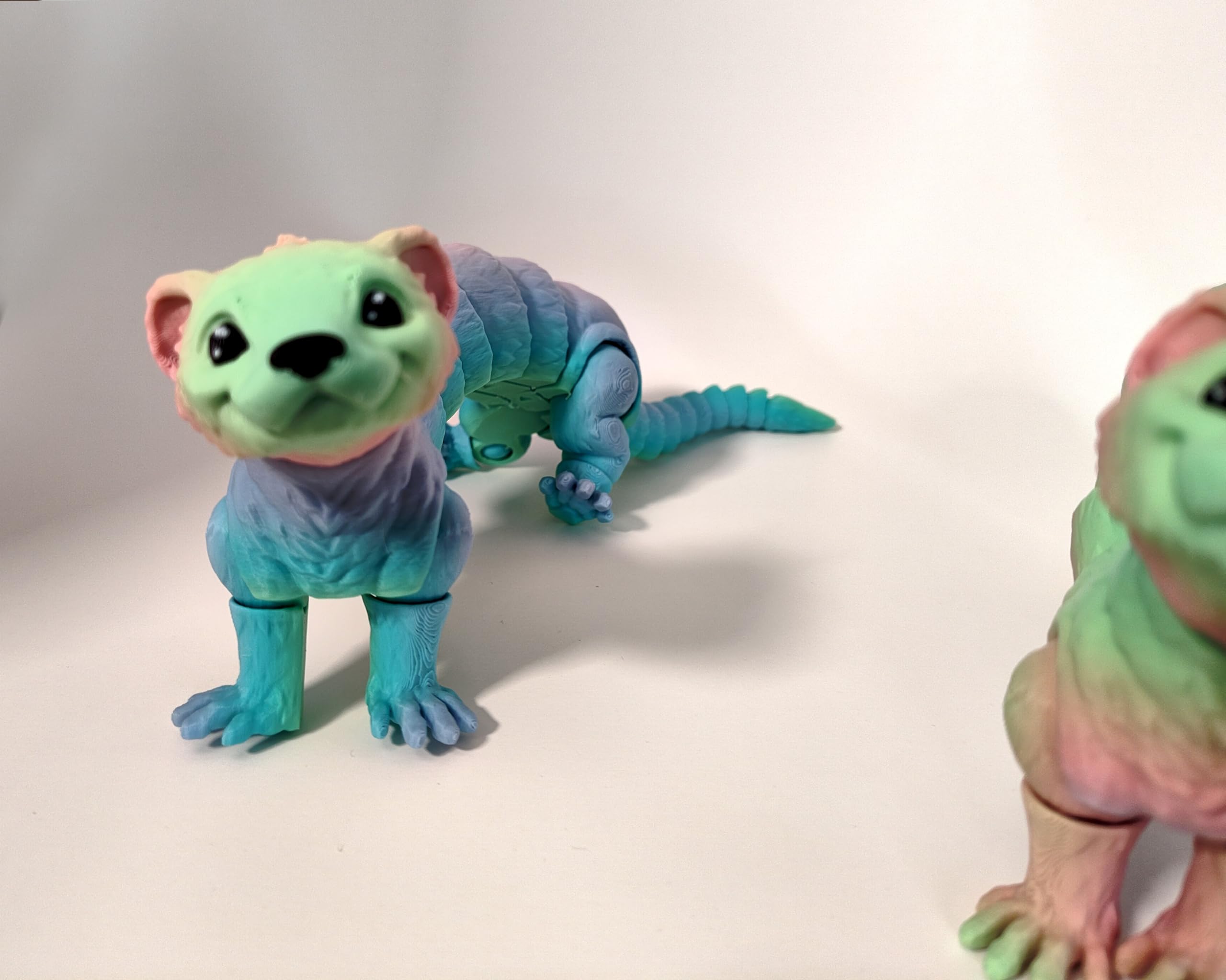 Ferret Fidget Adorable Sensory Toy Desktop Fidget, ADHD Fidget - 3D Printed for Adults and Teens (Small, Black)