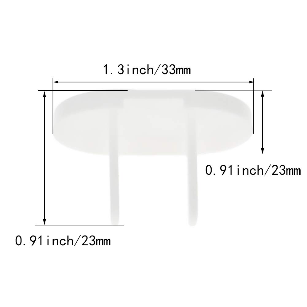 Fielect Outlet Plugs Covers Childproof Outlet Covers Protectors Electric Socket Cover Electrical Protector 2-Hole White 10Pcs