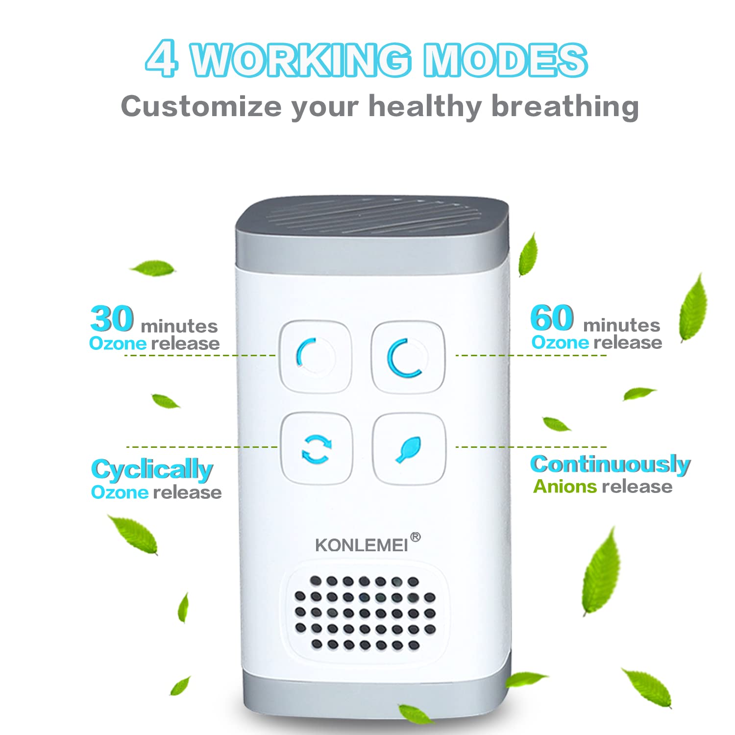 Mini Ozone & Ionic Air Purifier 2 in 1, Plug-in, New Released Promotion