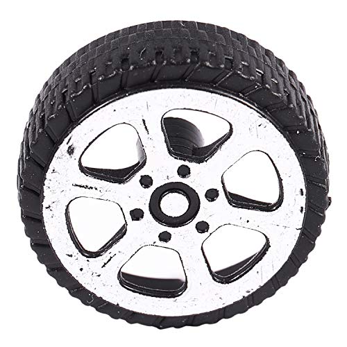 KALEN Plastic 2mm Dia Shaft Car Toys Wheel 20mmx6mm 20Pcs