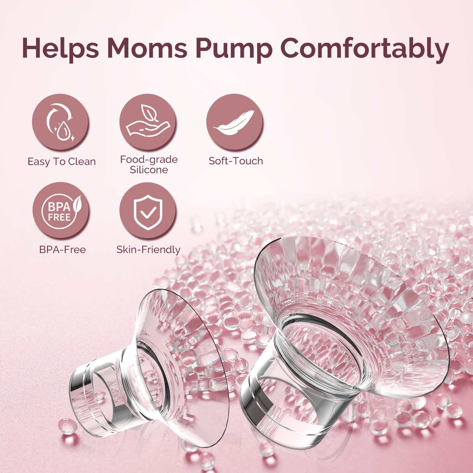 Flange Insert 10PCS 13/15/17/19/21mm for Momcozy S9/S9pro/S10/S12/S12pro/Medela/Tsrete/Spectra/Bellababy etc 24mm Wearable Breast Pump, Reduce 24mm Tunnel Down to Other Correct Size