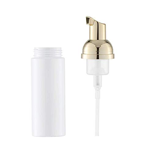 FKJLUN Soap Dispenser Pump 10PCS 30ML Plastic Foaming Bottle Soap Mousses Liquid Dispenser,Froth Shampoo Lotion Bottling Foam Bottles Hand Lotion Bottle (Color : White+Gold)